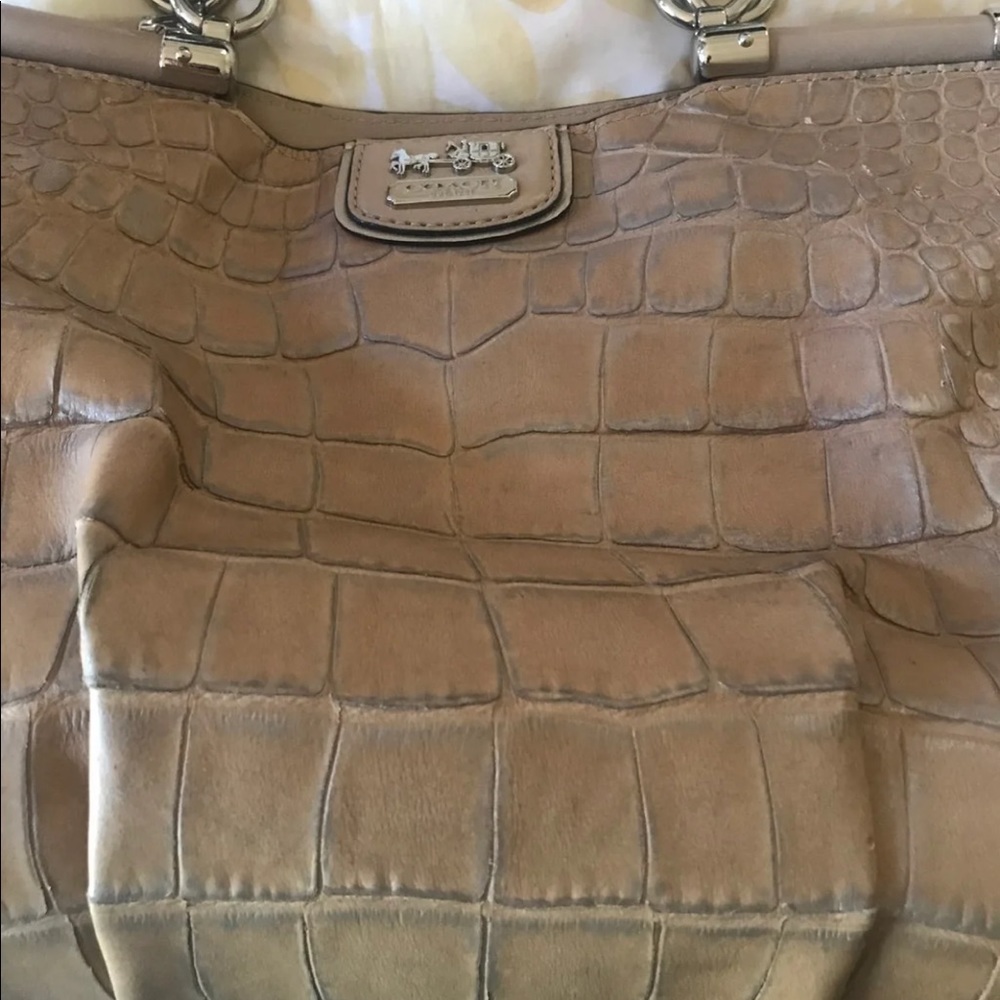 Coach Handbag Alligator Crocodile Embossed - Gem